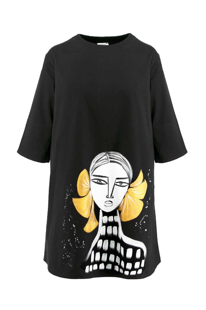 ROCHIE EVAZATĂ PICTATĂ MANUAL "CALIA" ⋆ AnTanTe Design