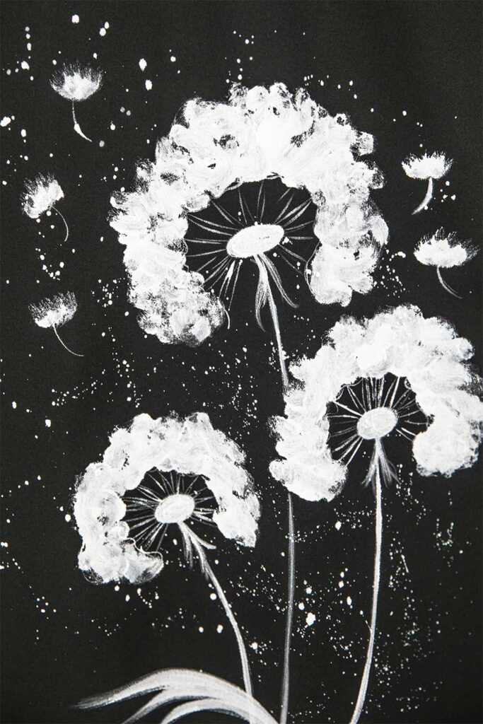 ROCHIE NEAGRĂ PICTATĂ MANUAL "IERENE" ⋆ AnTanTe Design