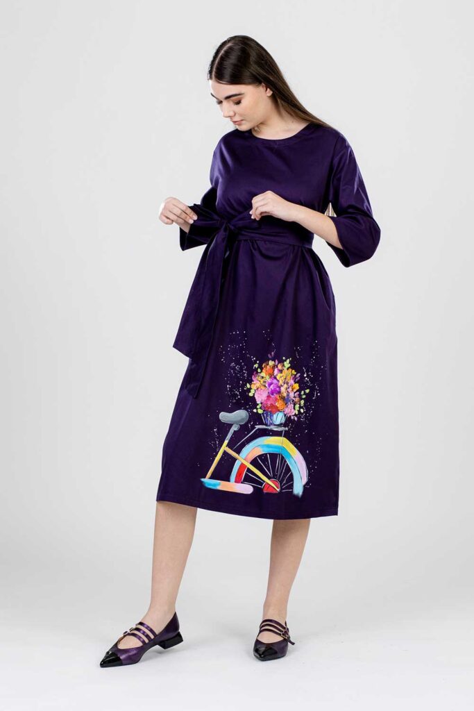 Rochie mov cordon „Biclă” ⋆ AnTanTe Design